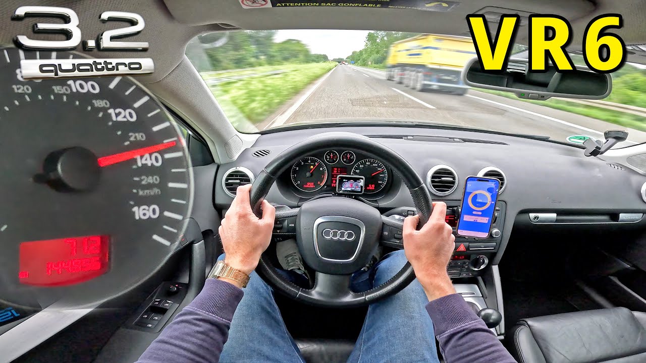 AUDI A3 3.2 VR6 230KMH on UNLIMITED AUTOBAHN - YouTube