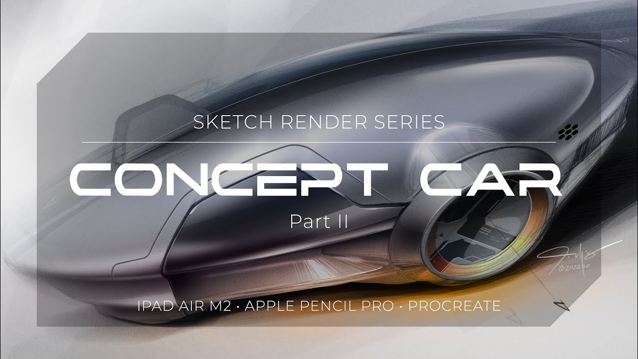 Concept Car Timelapse in Procreate - Part II - YouTube