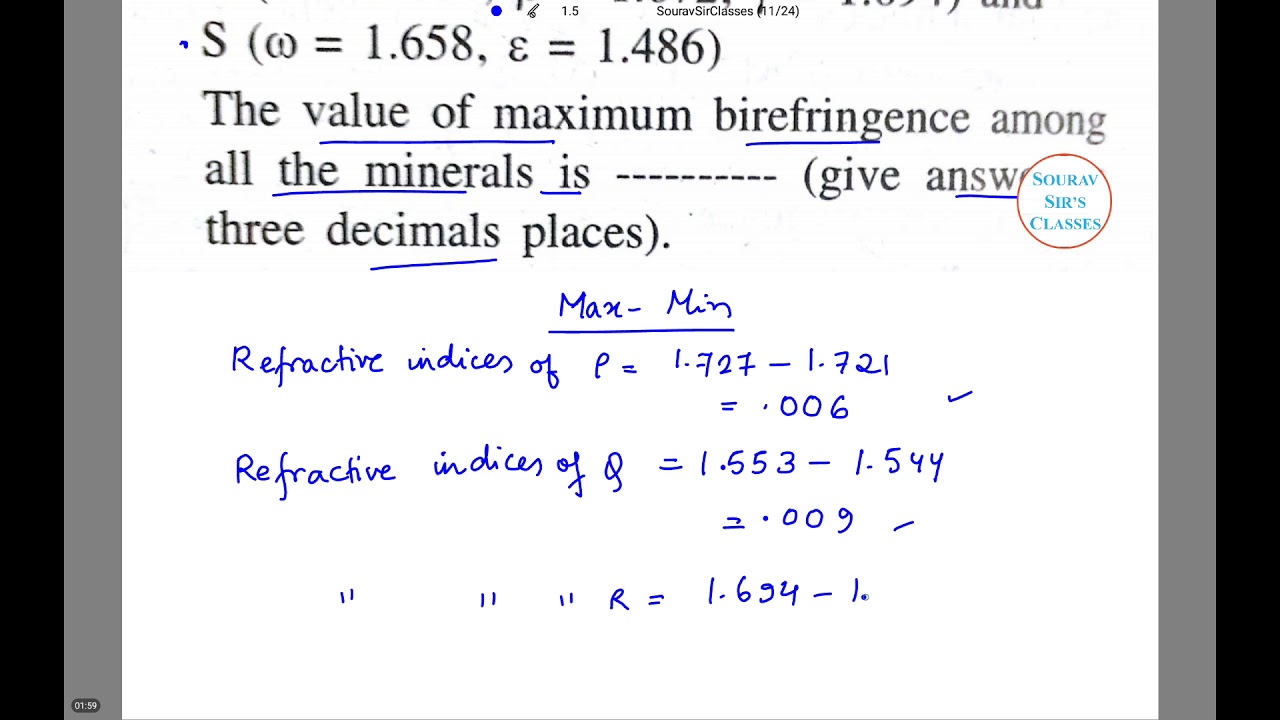 BIREFRINGENCE OF A MINERAL GEOLOGY IFOS, UPSC, SSC CGL, CIVIL ...