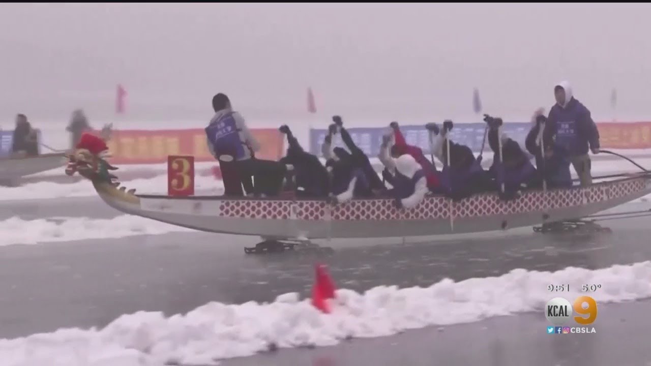 Ice Dragon Boat Racing - YouTube