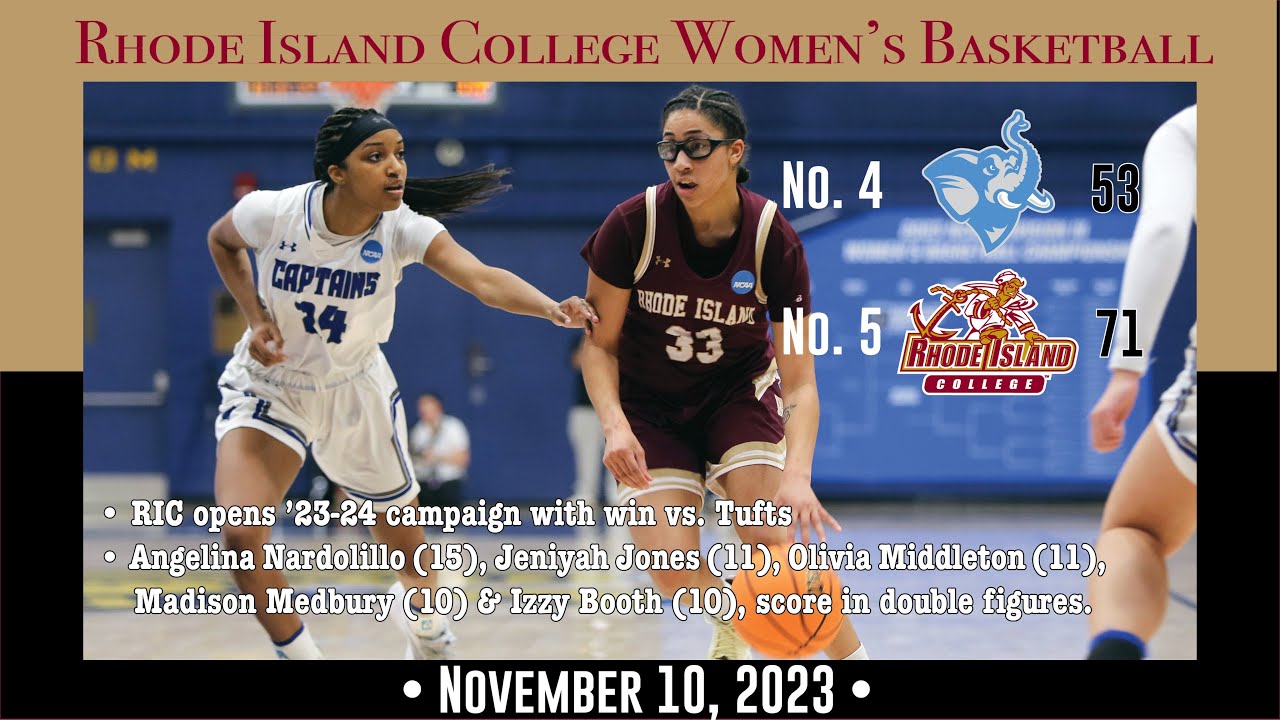 Rhode Island College Anchorwomen Defeat Tufts Jumbo's 71-53 Post Game ...