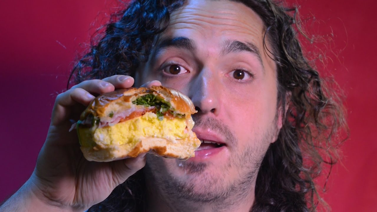 ASMR Eating The Tokyo Breakfast Sandwich 먹방 - YouTube