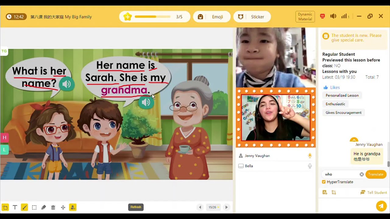 51TALK CLASS LEVEL 0 || MY BIG FAMILY TEACHER JENNY - YouTube