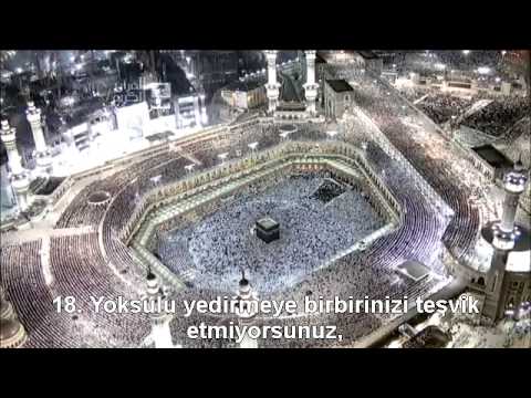 Fecr Suresi Kabe imamı Sudais Türkçe Altyazılı Mealli