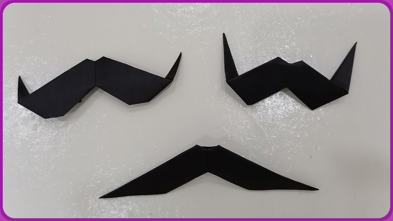 DIY paper mustache | Origami mustache - YouTube