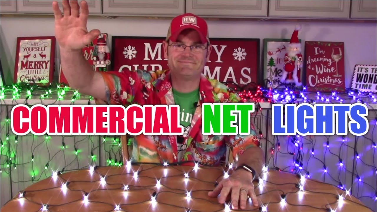 Christmas Net Lights | Reviewing Commercial LED Net Lights - YouTube