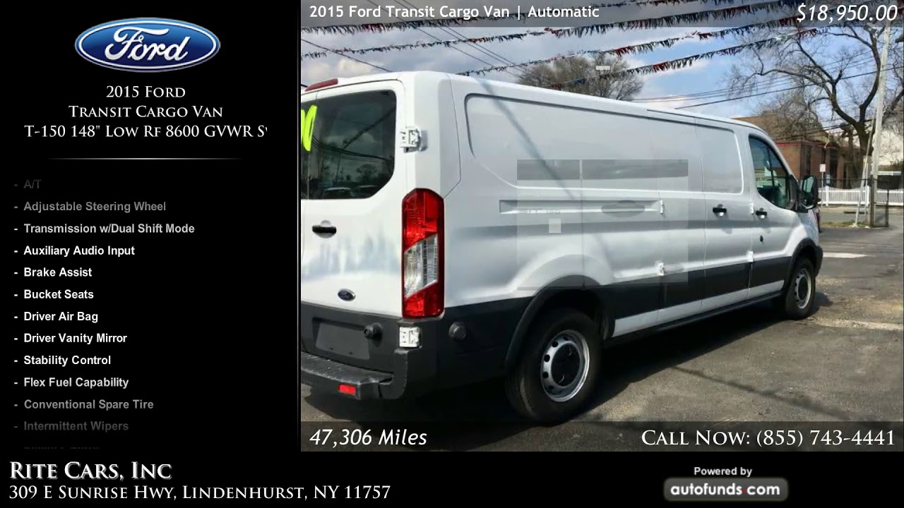 Used 2015 Ford Transit Cargo Van | Rite Cars, Inc, Lindenhurst, NY ...