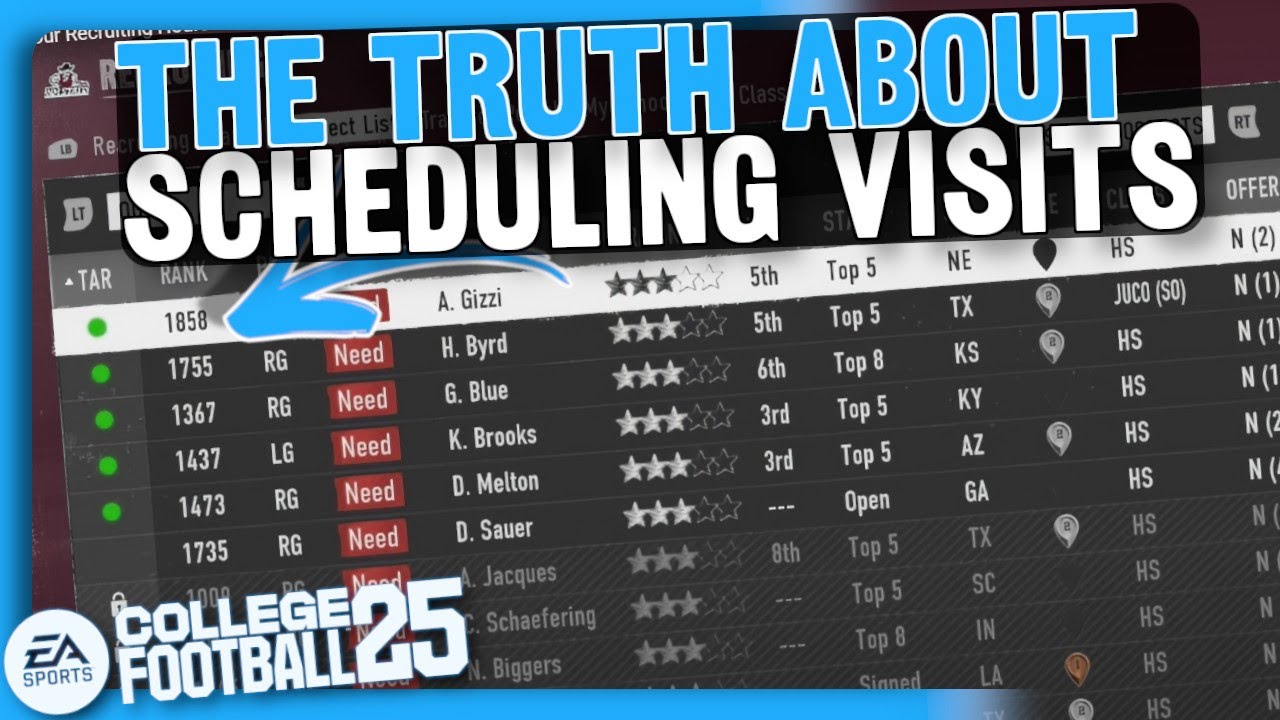 The Truth About Scheduling Visits: Save Your Recruiting Hours | College Football 25 - YouTube
