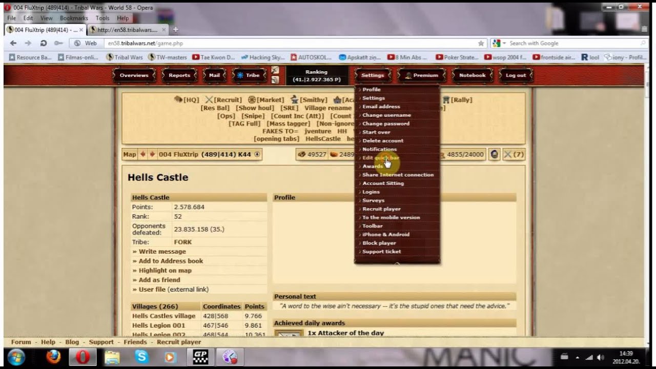 Tribalwars Generate your own fake script watch HD - YouTube
