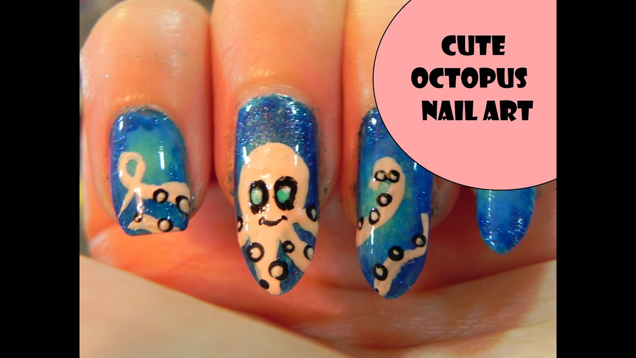Cute Octopus Nail Art / Hobotnica Manikir - YouTube