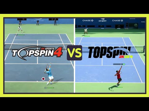 TOP SPIN 4 vs TOP SPIN 2K25 - Gameplay Comparison