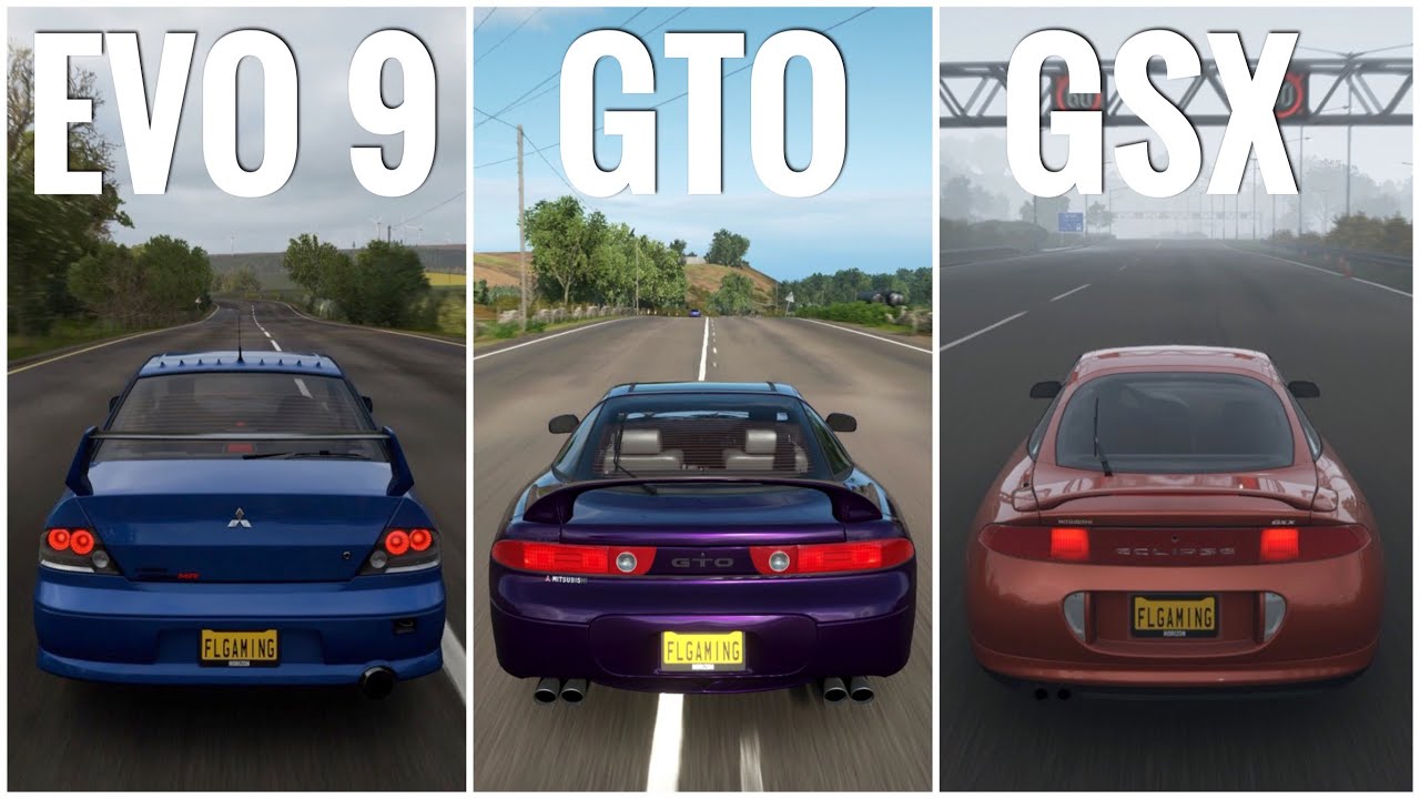 Forza Horizon 4 | Mitsubishi GTO , Eclipse GSX , Lancer Evo 9 Gameplay ...