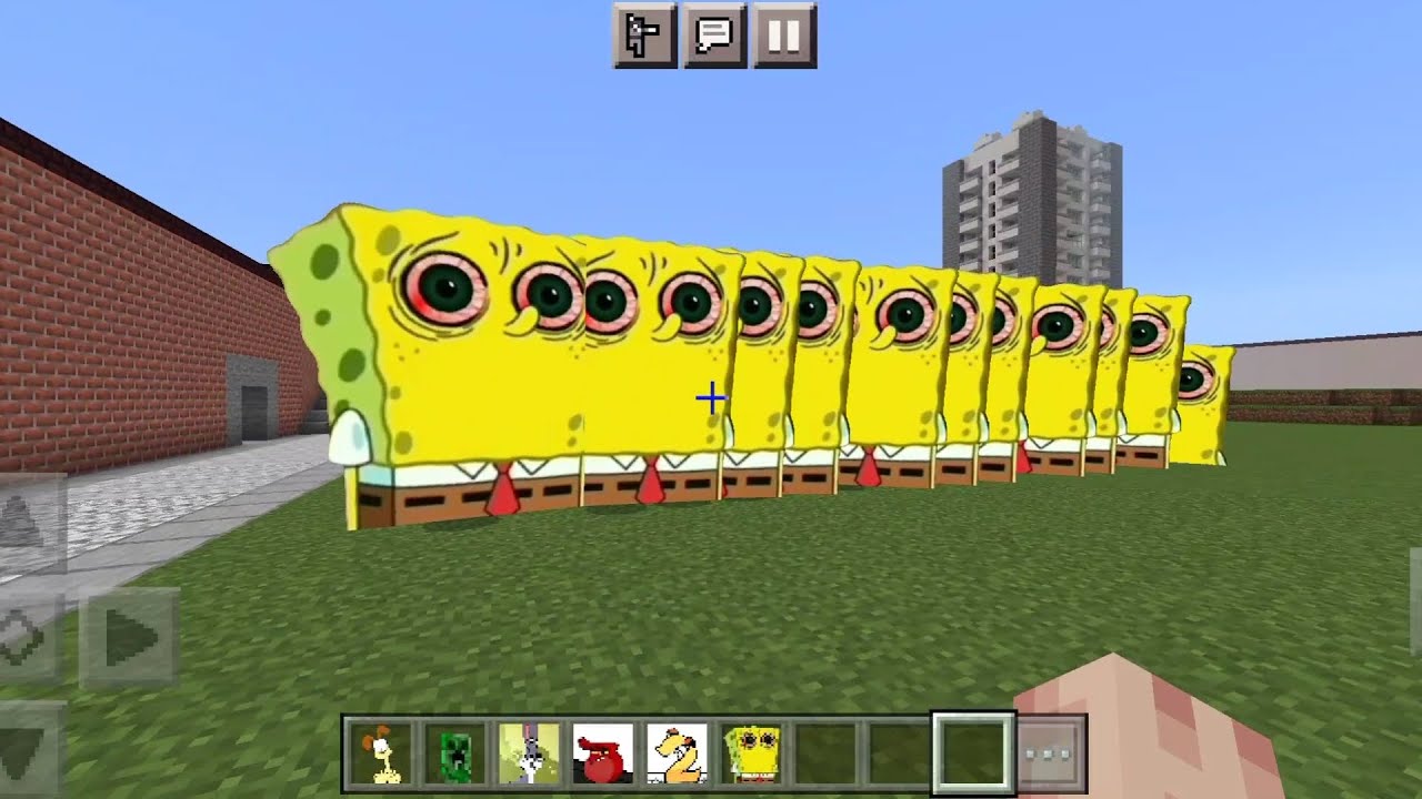 Bootleg SpongeBob Nextbot Added in Minecraft PE | #minecraftpeaddons ...
