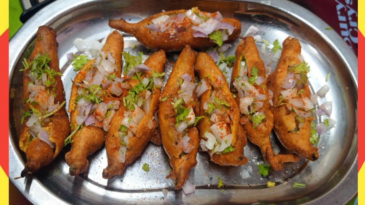 mirchi bujji in telugu masala onion mirchi bajji chat recipe | మిరపకాయ ...