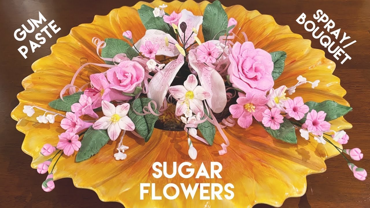 How To Make A Sugar Flowers Bouquet |Gumpaste|Cake Topper/Wedding ...