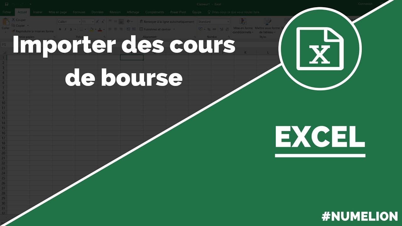 Cours de bourse dans Excel - YouTube
