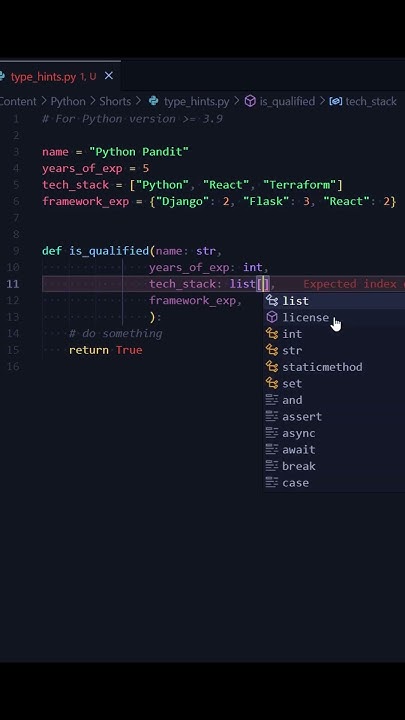 Type Hints in python | Make your code more professional - YouTube