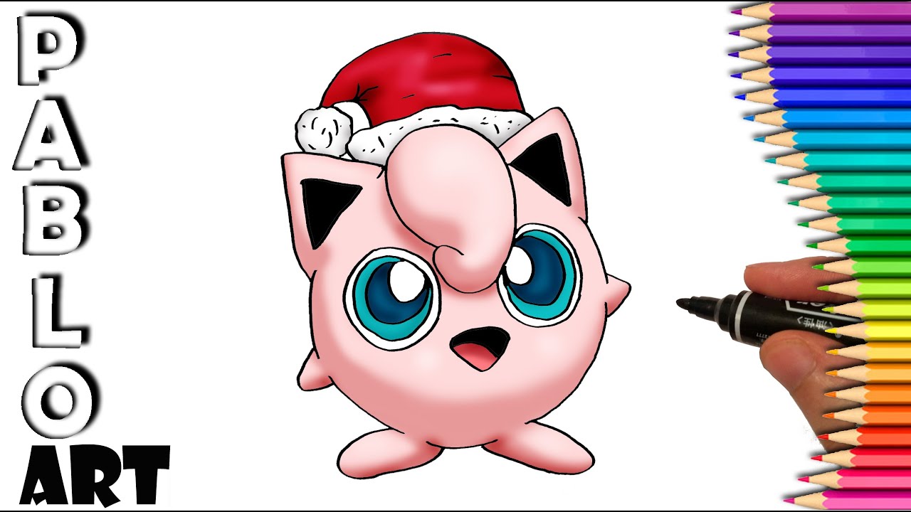 How to Draw 🎅 Jigglypuff from Pokemon | Learn to Draw step by step ...