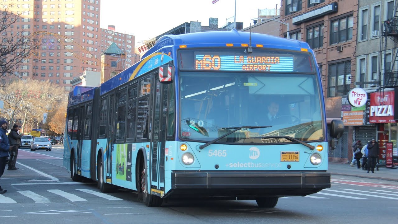 M60-SBS bus announcements to LGA Airport (Vianova screen) - YouTube