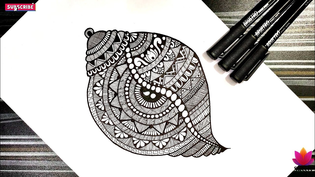 Shankh Mandala Art step by step - YouTube