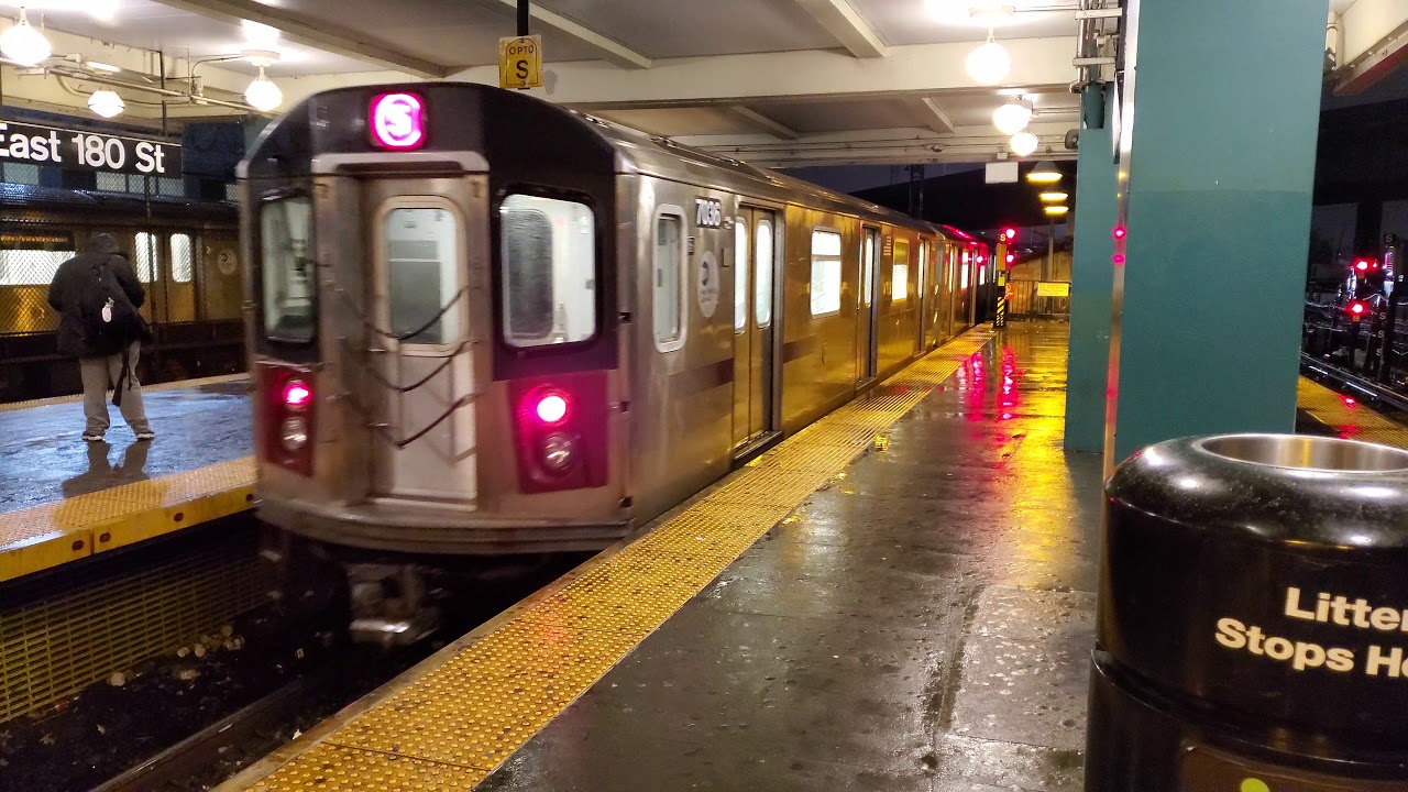R142 (5) Shuttle and R142 (2) Train at East 180th Street - YouTube