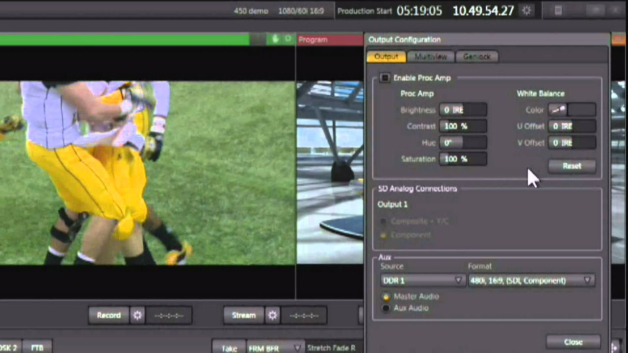 TriCaster 450 Get Started Training - Chapter 7 Configuring Audio/Video ...