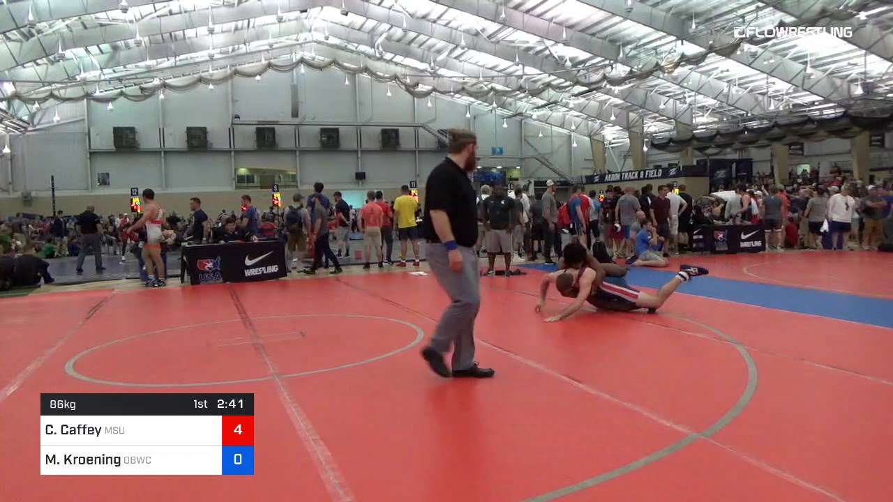 86 Kg Round Of 32 Cameron Caffey Michigan State Vs Mason Kroening Ohio ...
