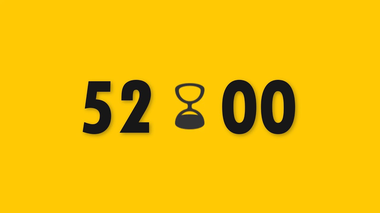 52 Minute countdown timer: นับเวลาถอยหลัง 52 นาที - YouTube