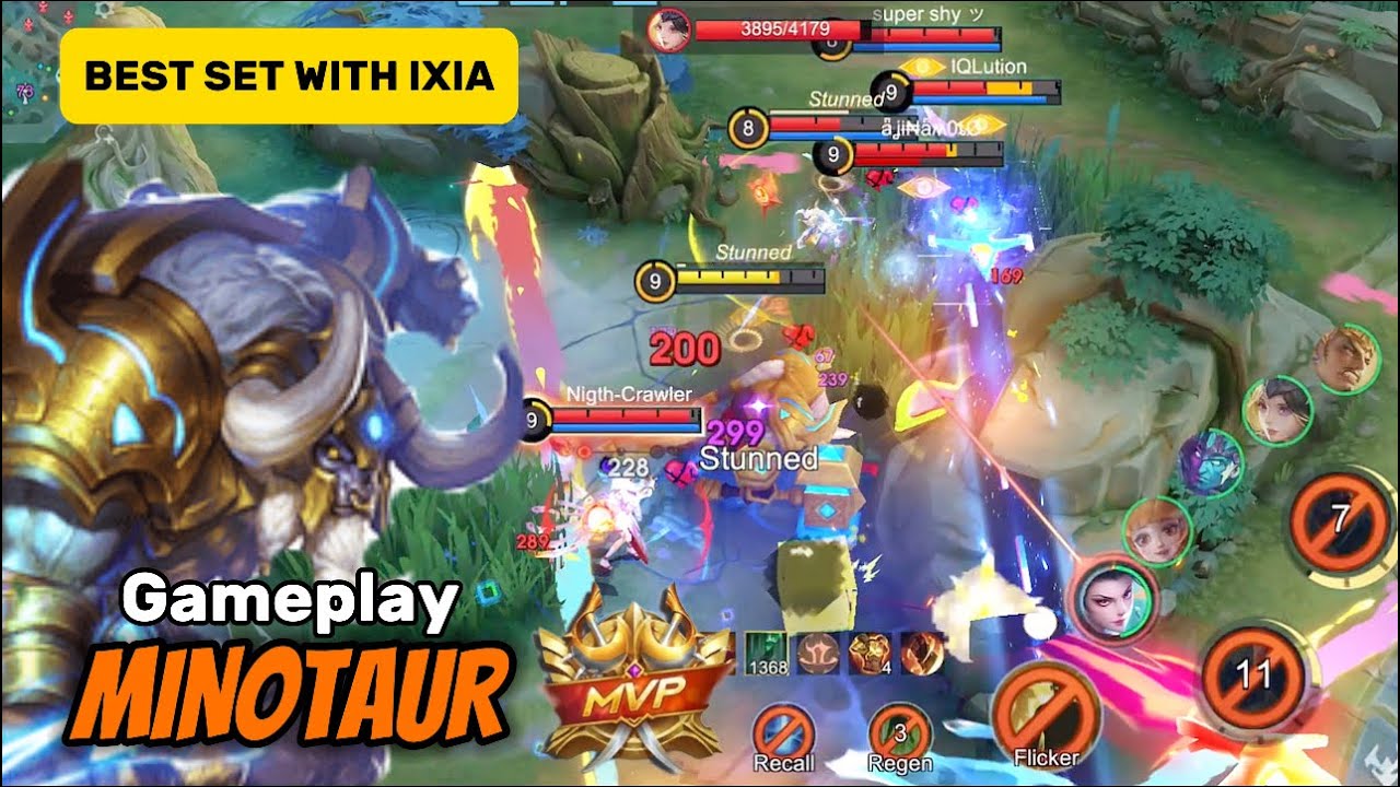 Minotaur Gameplay MVP | MINO AND IXIA/NANA COMBO is Broken - Mobile ...