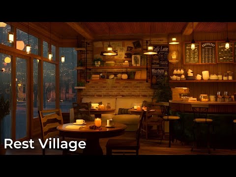 Hafif yağmur ve rahatlatıcı müzik, bir kafe ortamı-yağmur sesi-rahatlatıcı müzik-meditasyon-ASRM
