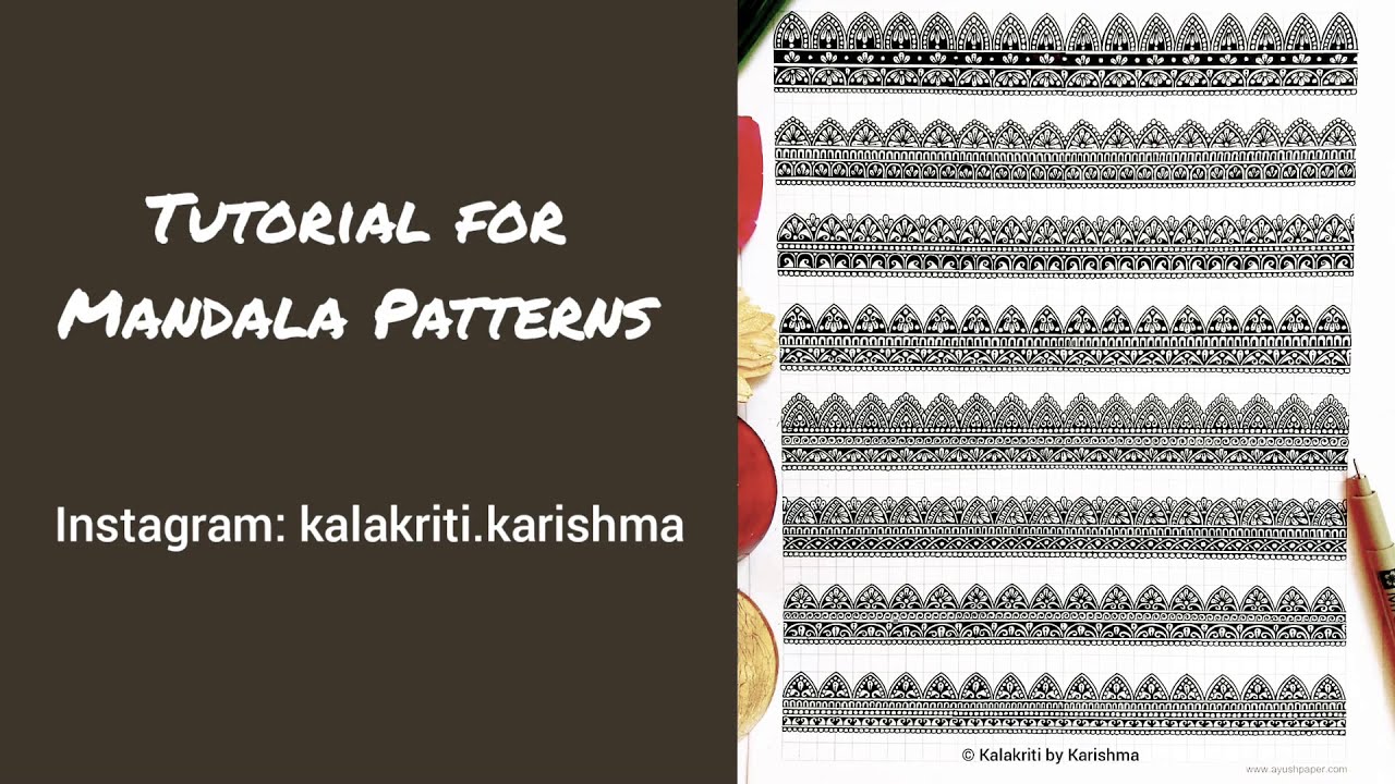 Mandala Patterns Tutorial- Beginners and Intermediate - YouTube
