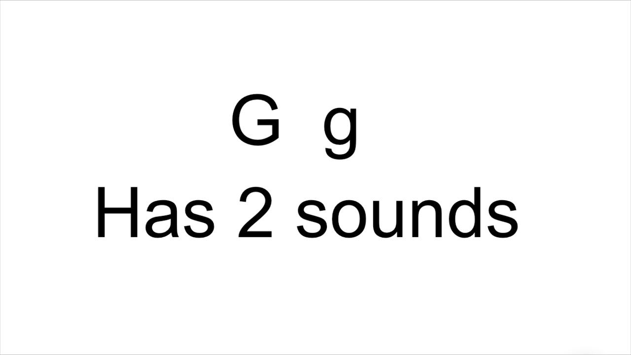 The 2 sounds of g - YouTube