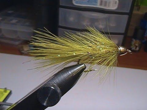 fly tying with hugh! olive ice dub wooly bugger. - YouTube