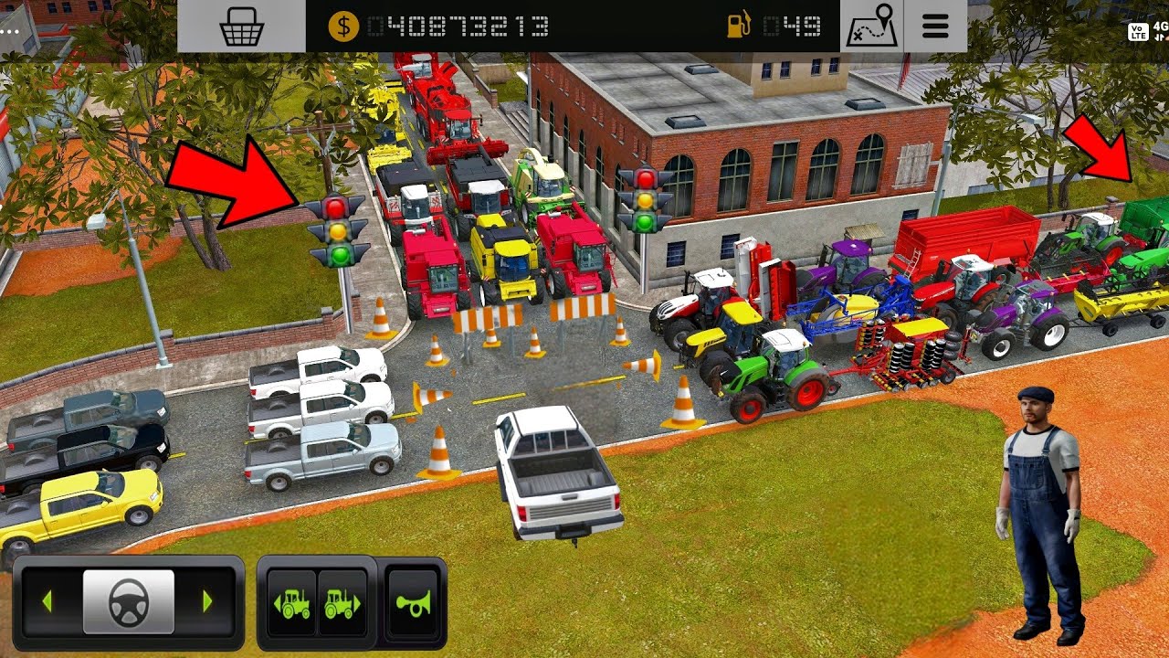 FS 18 Traffic Jam Tractor And Harvesters And Car Traffic Jam ! FS 18 ...