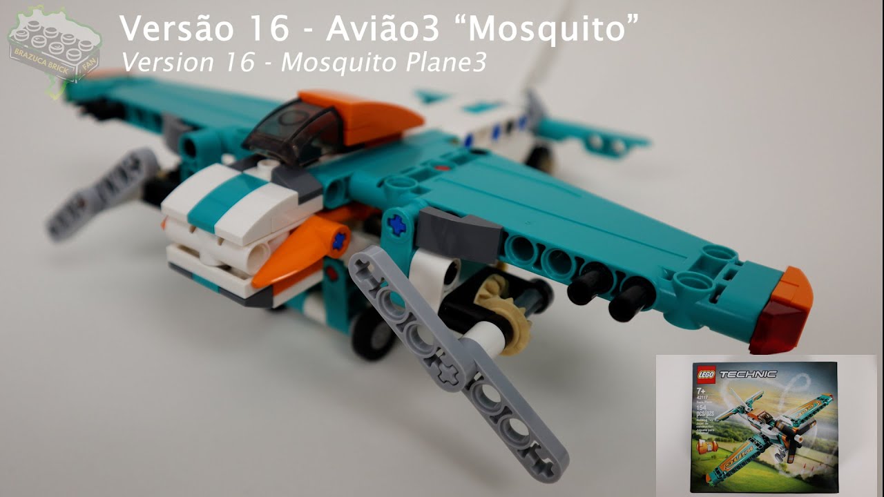 0001 Set42117 Video 16 Avião3 Mosquito/Mosquito Plane3 #lego #moc - YouTube