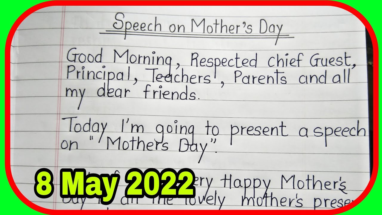 A Speech On Mother In English , Speech on Mother in simple and easy ...