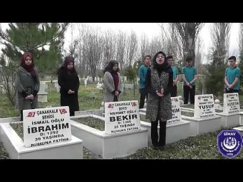 Simav AİHL Şehit Kabirlerinde Çanakkale Şehitlerine Şiiri