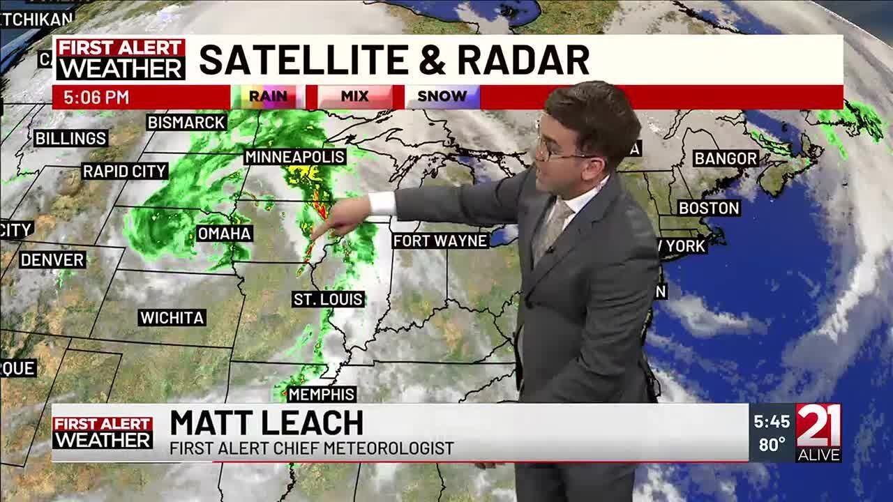 Scattered thunderstorms Wednesday, then turning much cooler (Chief ...