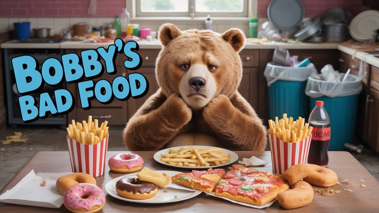 Bobby the Bear Finds Energy in the Magical Forest | Healthy Food Story ...