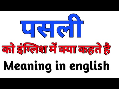 पसली को इंग्लिश में क्या कहते हैं |pasli ka english meaning kya hoga ...