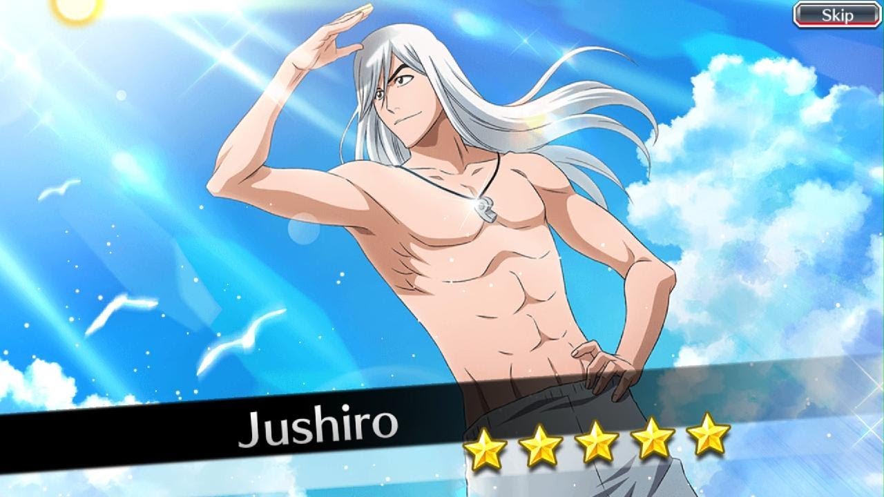 Bleach: Brave Souls - Swimsuit Jushiro summoning - YouTube