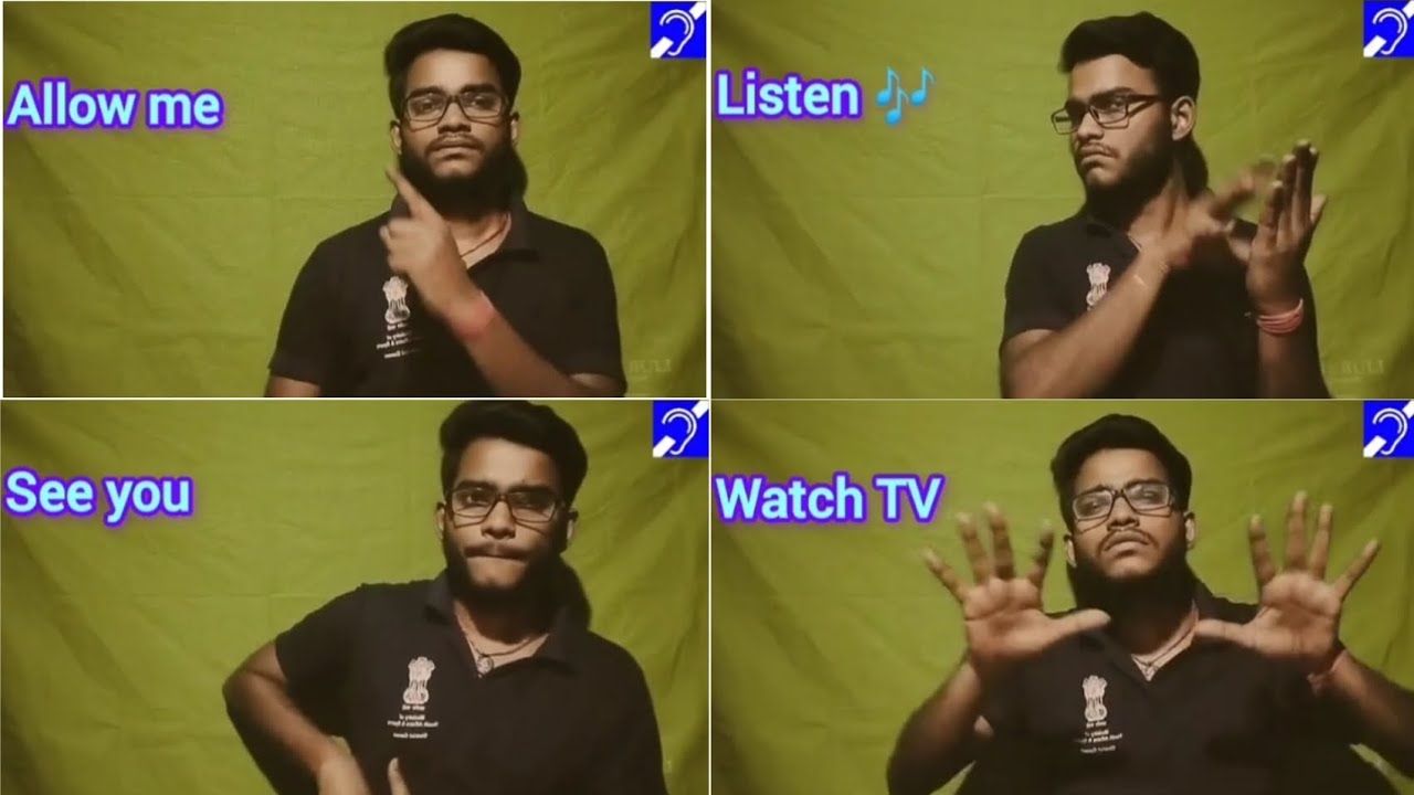 DEAF - english in basic words Indian sign language - YouTube