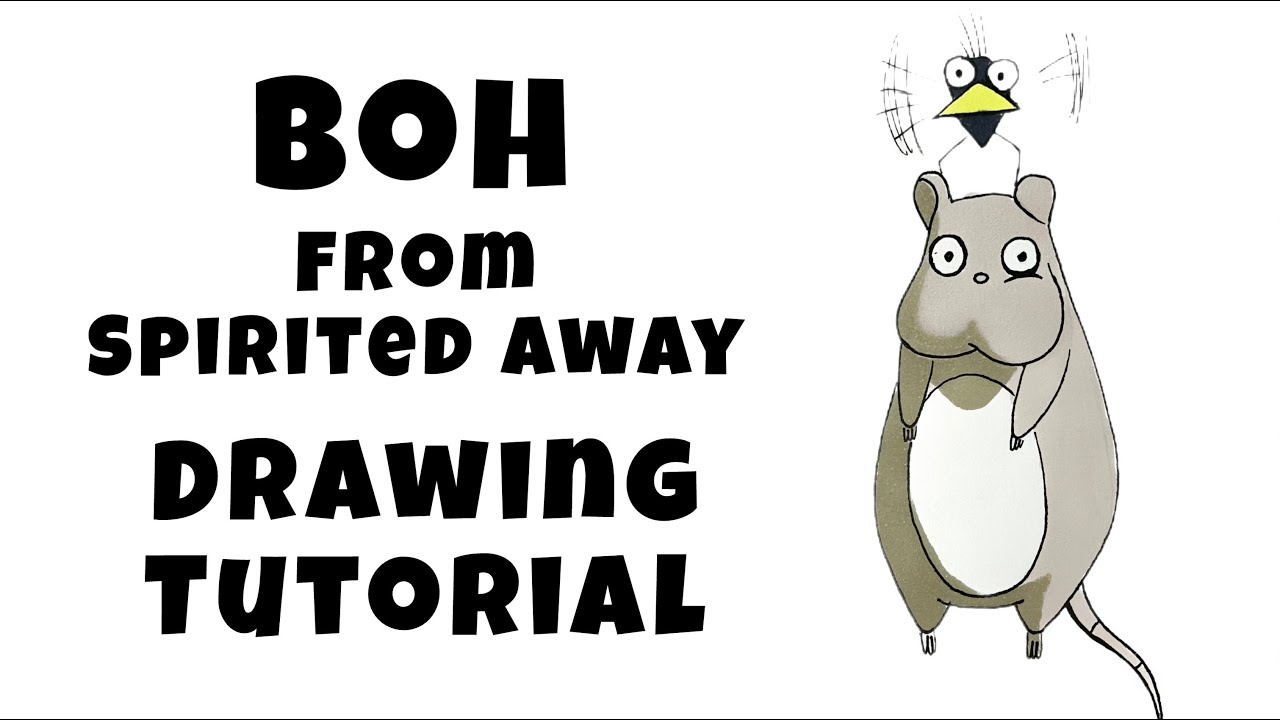 Drawing Tutorial: Boh & Mushi from Spirited Away in Forms of small ...