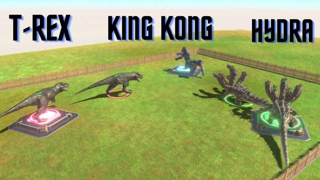 T-Rex Hydra King Kong Animal revolt battle simulator spawner ARBS fight ...