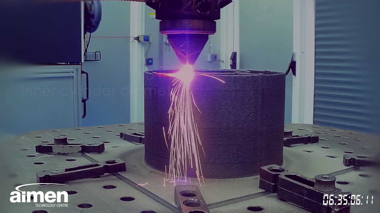 Additive Manufacturing of industrial componentes by LDED - YouTube