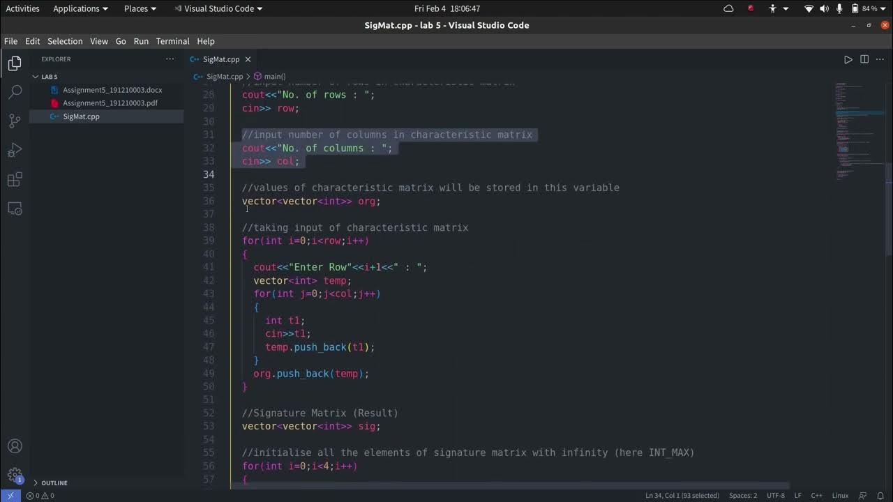 Signature Matrix | Min Hashing | Data Mining | Cpp code - YouTube