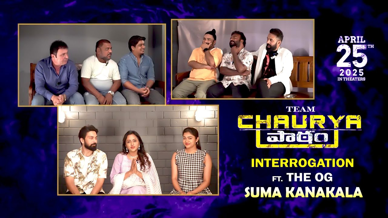 Team Chaurya Paatam Interrogation Ft. Suma Kanakala | Indhra Ram ...