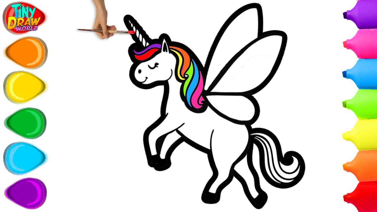How To Draw a Cute Alicorn | Easy Step By Step Drawing Tutorial - YouTube