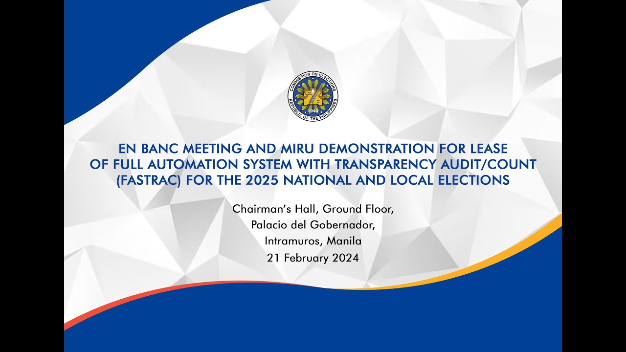 Special Bids and Awards Committee – Automated Election System for 2025 ...