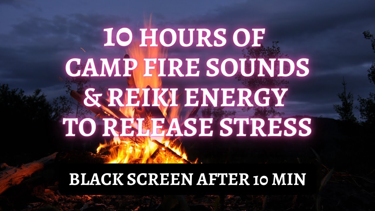 10 hr Soothing Campfire & Forest Sounds - Stress Release - YouTube